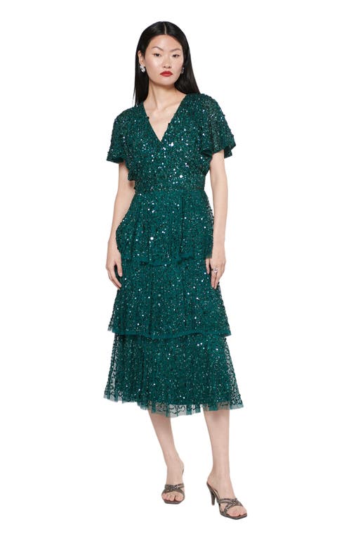 BEAUUT BEAUUT Embellished Beaded Midi Dress